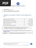EMA Guidelines for Pharmaceutical Water Quality | PDF | Purified Water ...