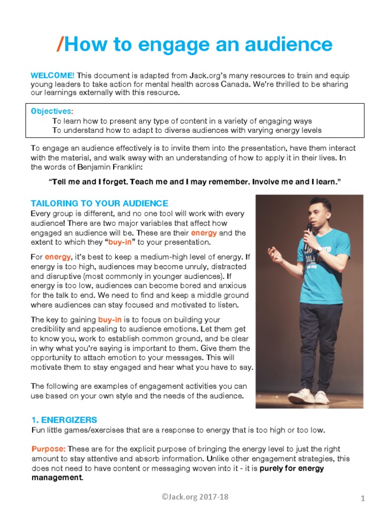 How To Engage An Audience | PDF | Emotions | Communication