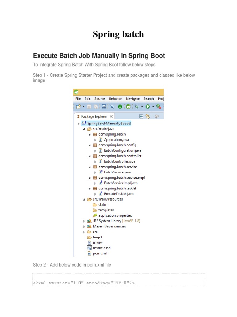 Spring Batch I | PDF | Comma Separated Values | Spring Framework