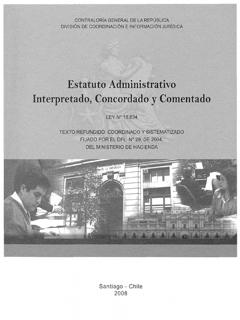 Estatuto Admistrativo Interpretado Ley 18834 2008 PDF | PDF | Ley ...