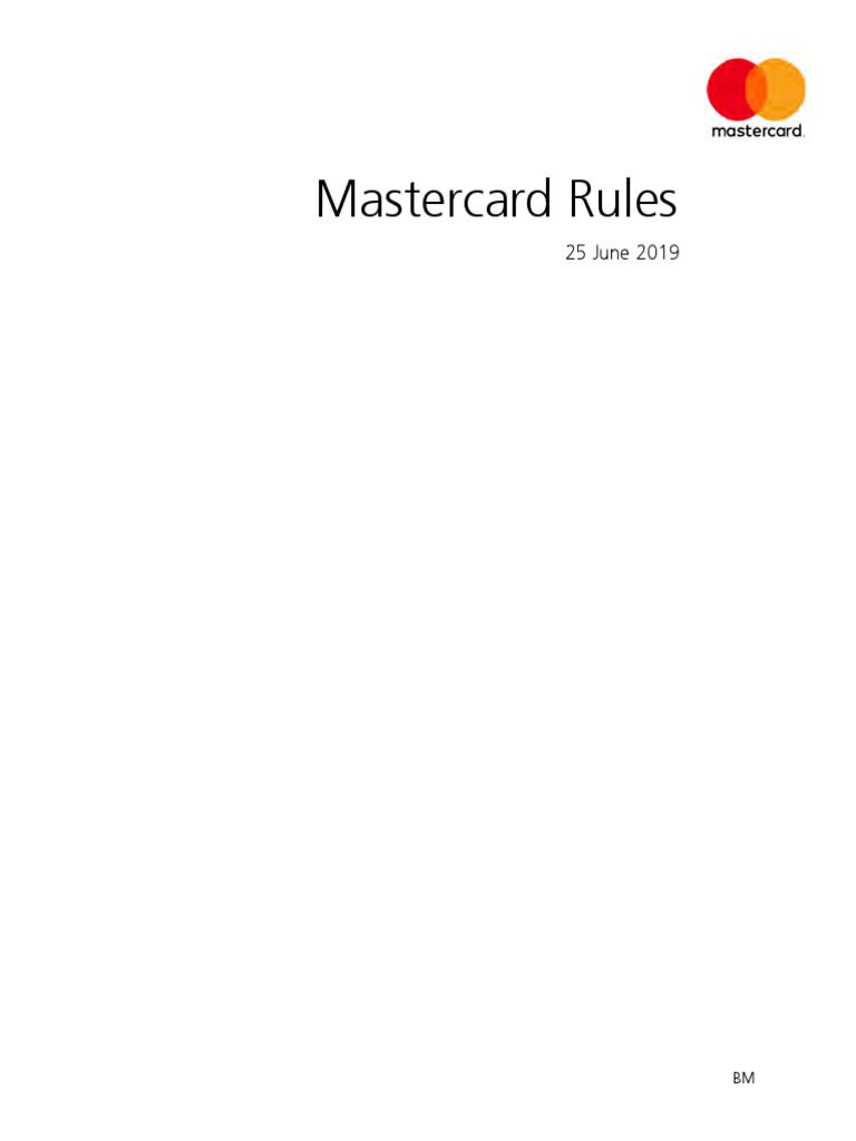 Mastercard Rules | PDF | Master Card | Debit Card