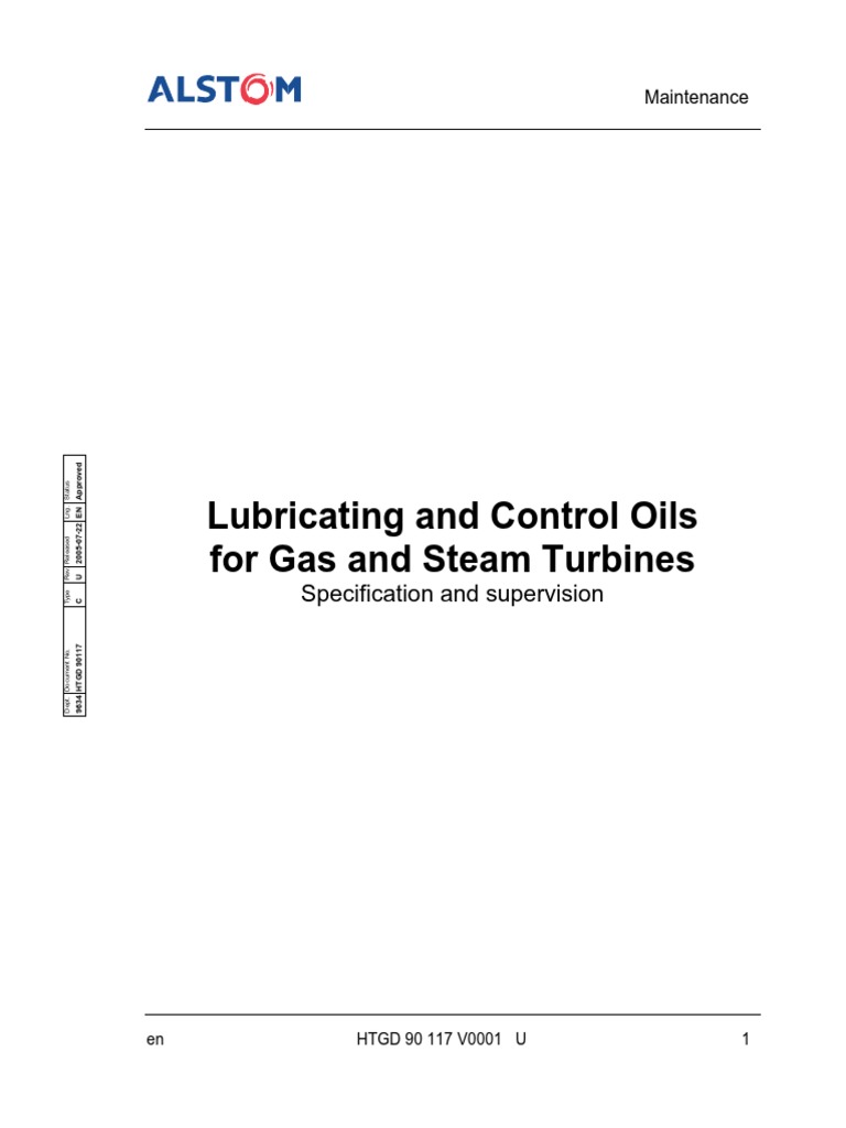 Alstom Gas & Steam PDF | PDF | Petroleum | Viscosity