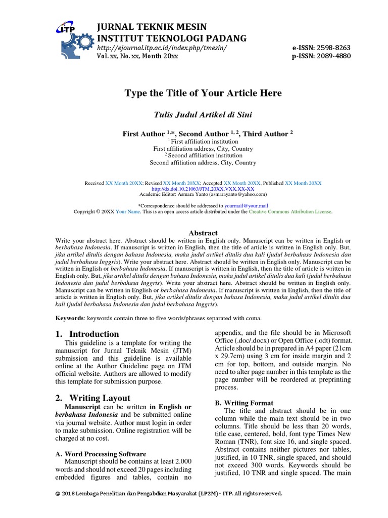JTM Template | PDF | Publishing | Hyperlink