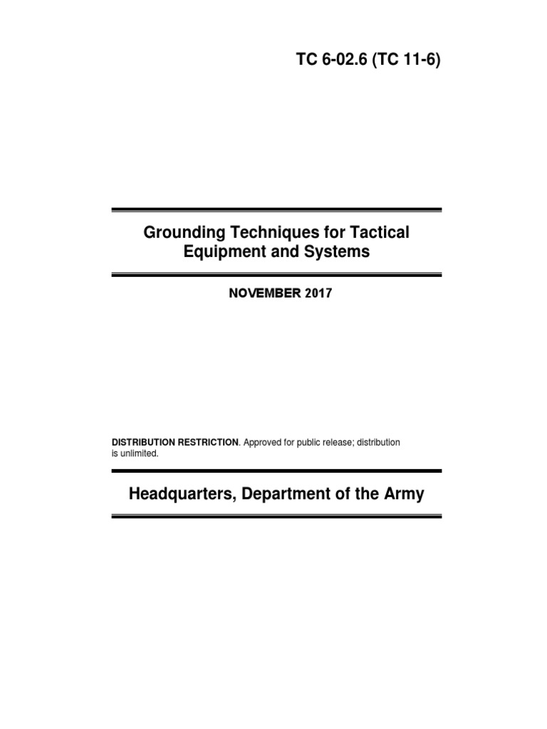 Grounding Techniques for Tactical Systems | PDF | Soil | Electricity
