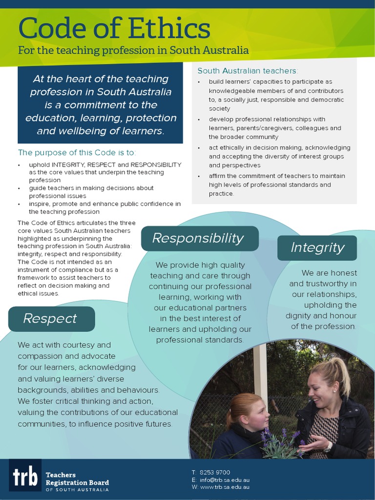 Code of Ethics | PDF | Profession | Teachers