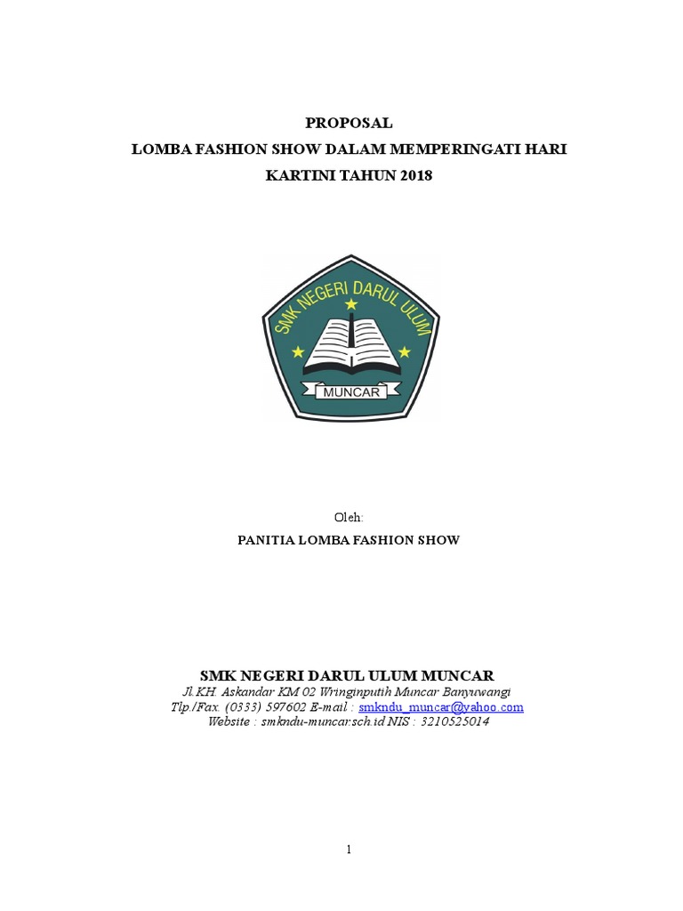Proposal Lomba Fashion Show SMK DU Muncar | PDF