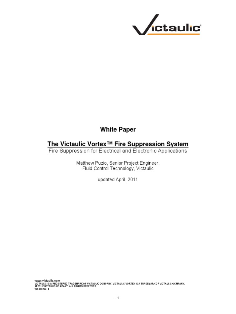 White Paper The Victaulic Vortex™ Fire Suppression System | PDF ...