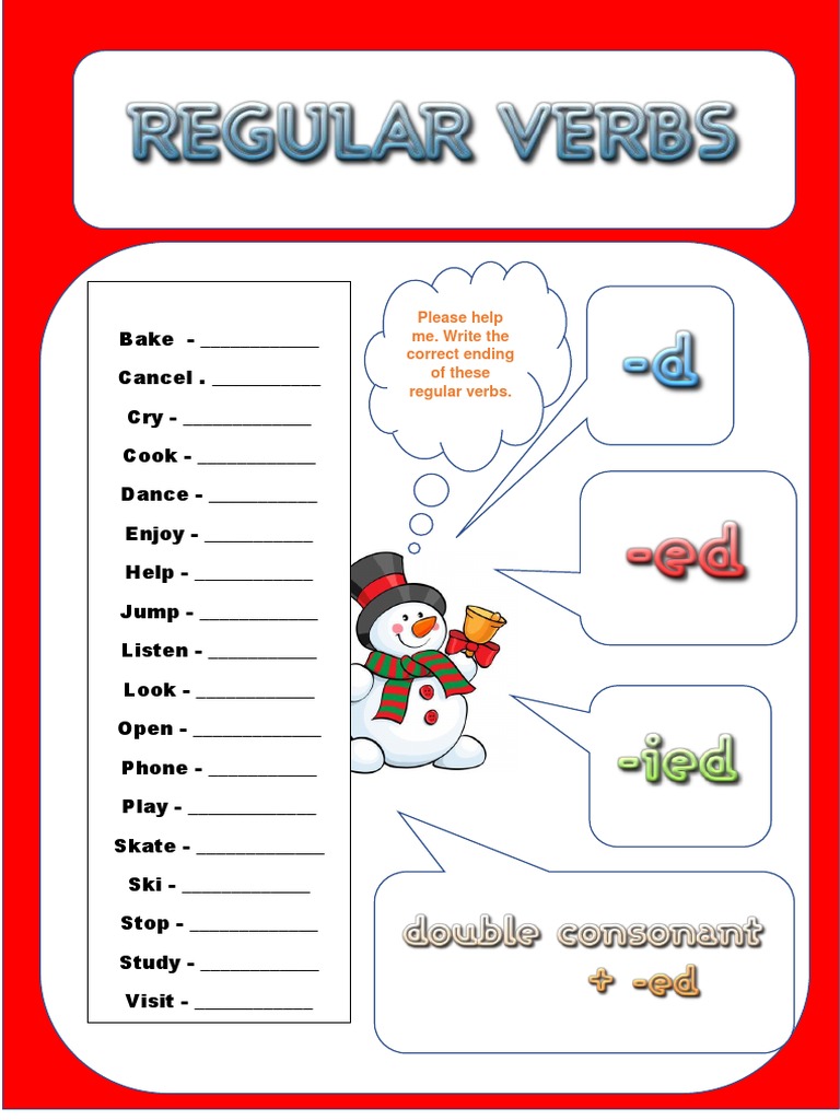 Sort Out and Organise Regular Verbs | PDF