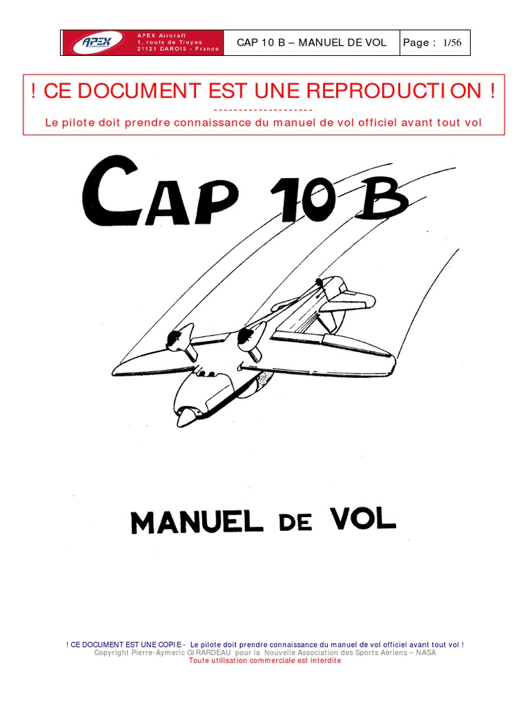 Mudry CAP 10 | PDF | Gouverne | Aile