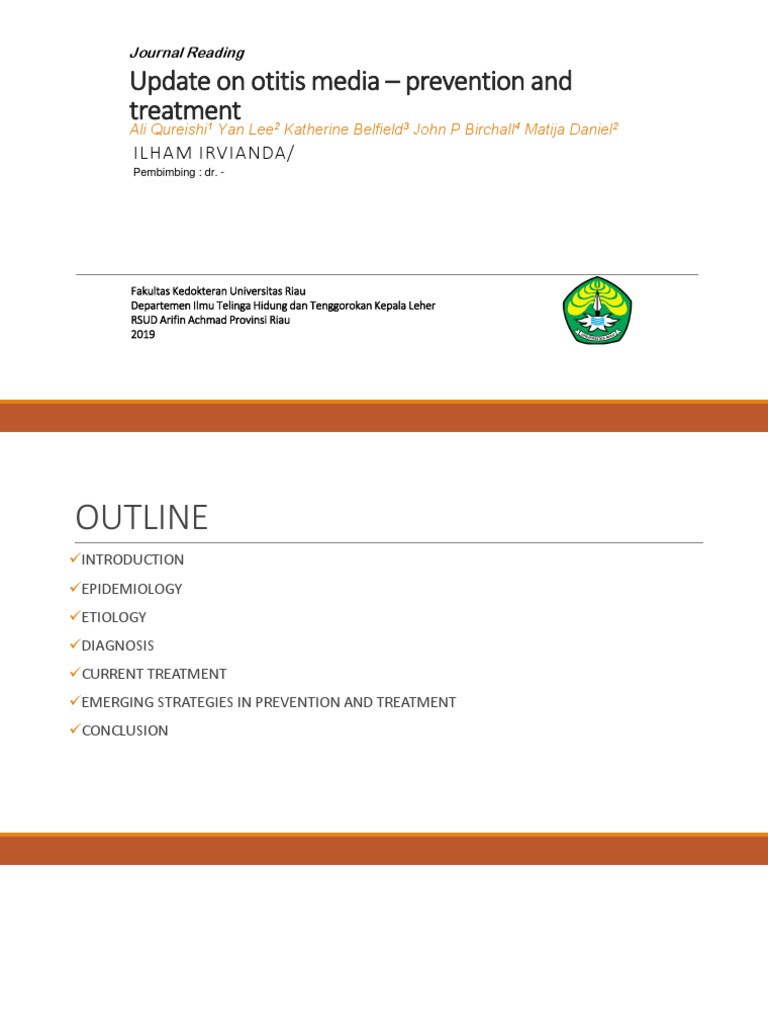 Otitis Media: Prevention and Treatment Update | PDF | Medical ...