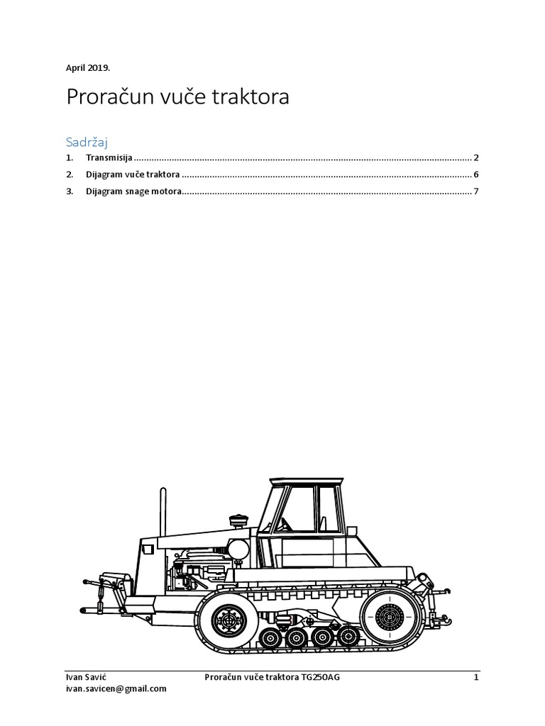Calculation of Tractor Drawbar Pull | PDF | Agricultural Machinery