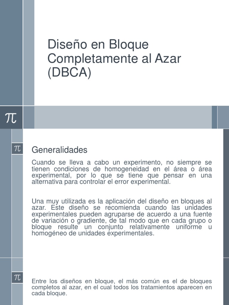 Diseño en Bloque Completamente Al Azar (DBCA) | PDF | Prueba de ...
