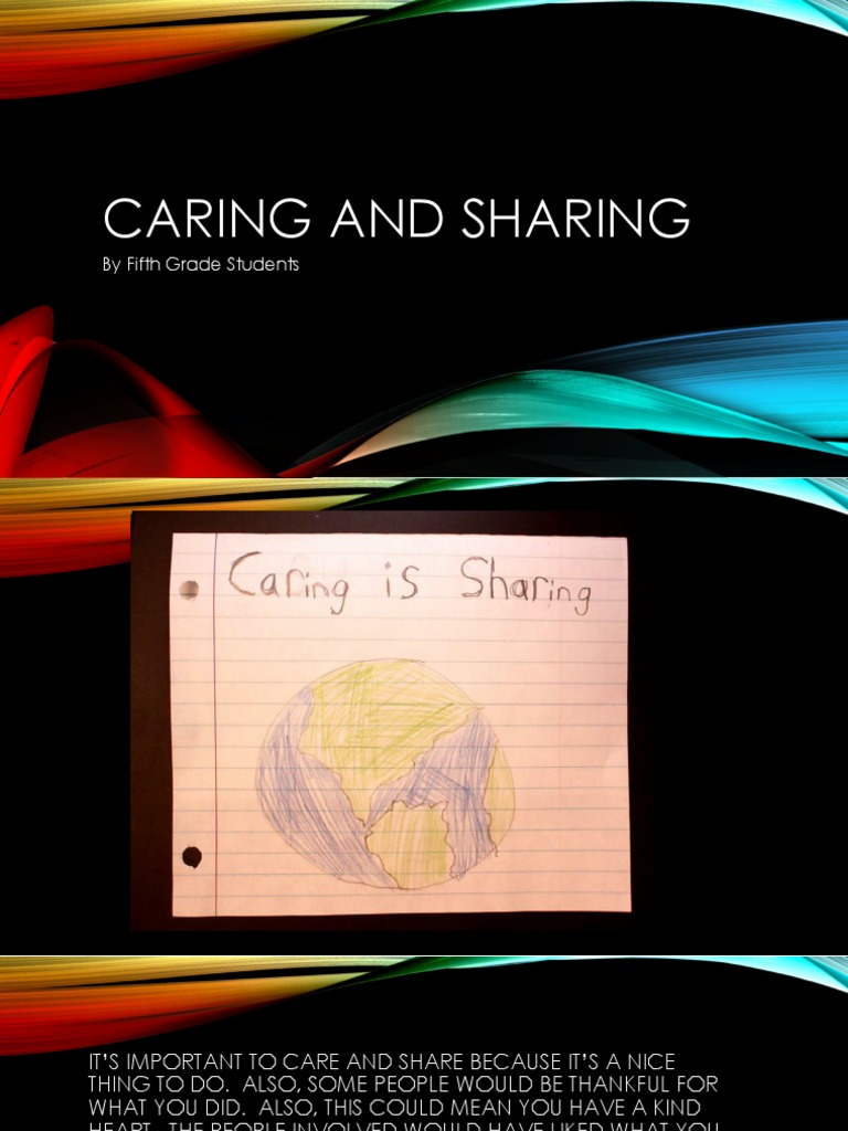 Caring and Sharing: by Fifth Grade Students | PDF