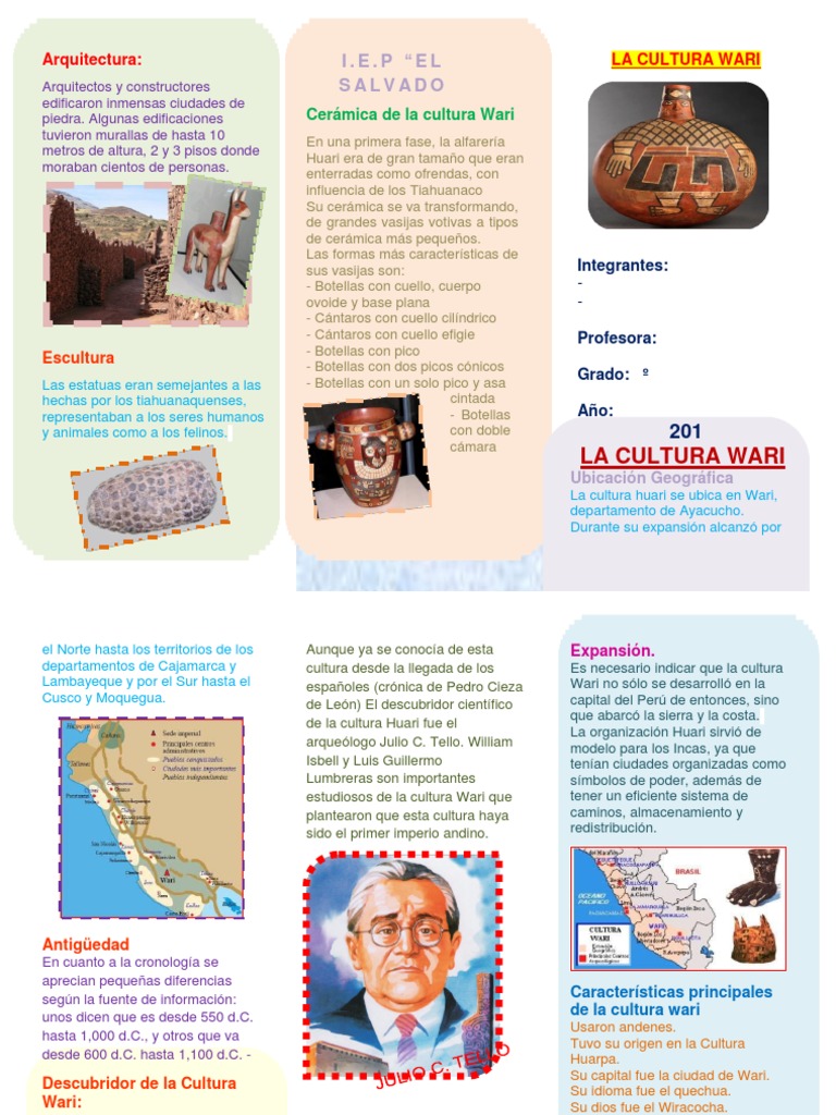 Triptico Wari | PDF | Cultura (general) | Arqueología