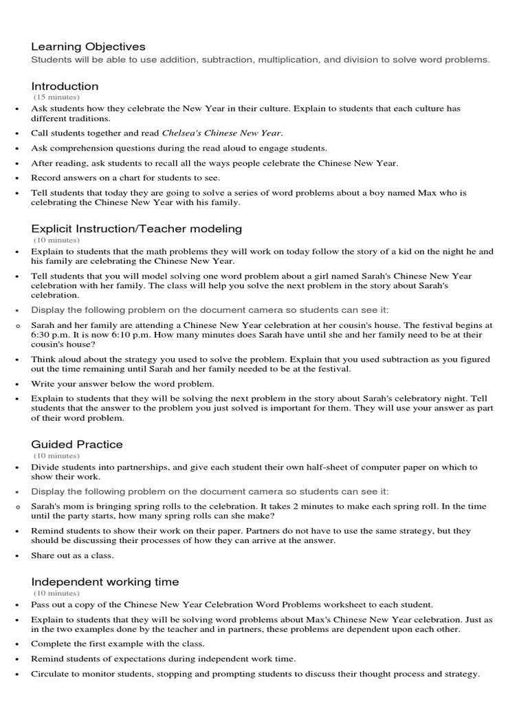 Learning Objectives: (15 Minutes) | PDF | Subtraction | Phonics