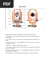 Bagian dan Fungsi Theodolite | PDF