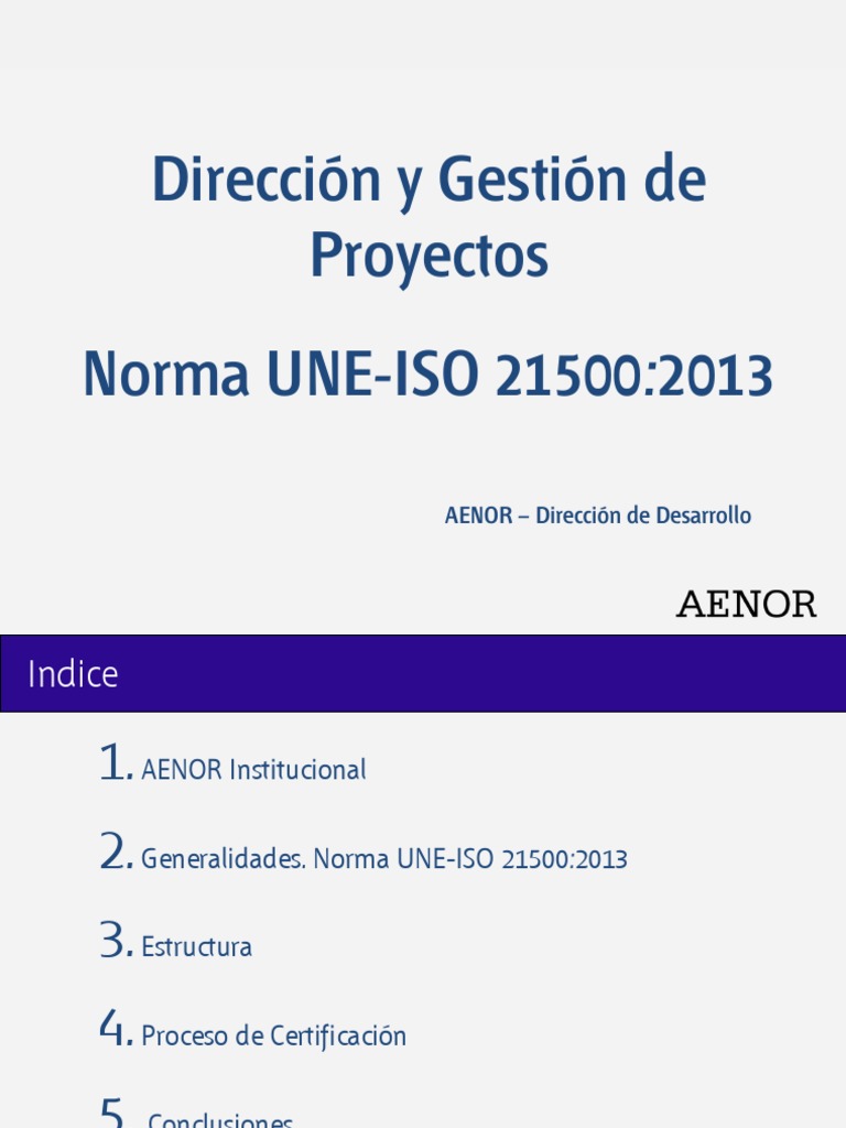 Norma Une-Iso 21500 | PDF | Organización internacional para la estandarización | Evaluación