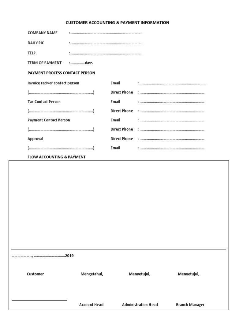 Customer Accounting & Payment Info | PDF