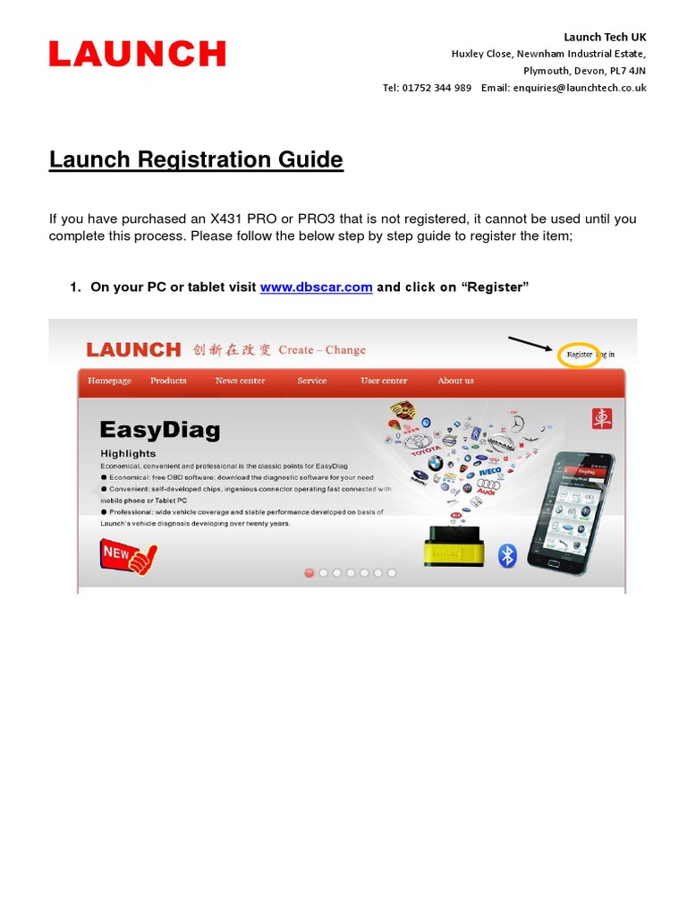 Launch Registration Guide | PDF | Login | Password