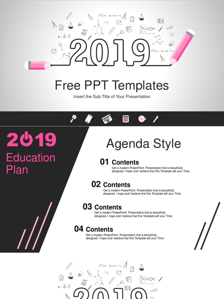 2019 Education Plan PowerPoint Templates | PDF | Infographics ...