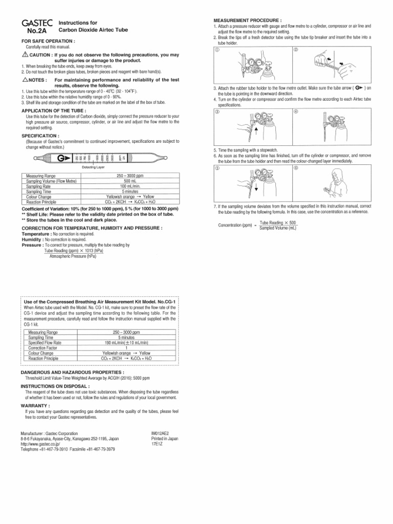2A - CO2 - Instruction Manual | PDF