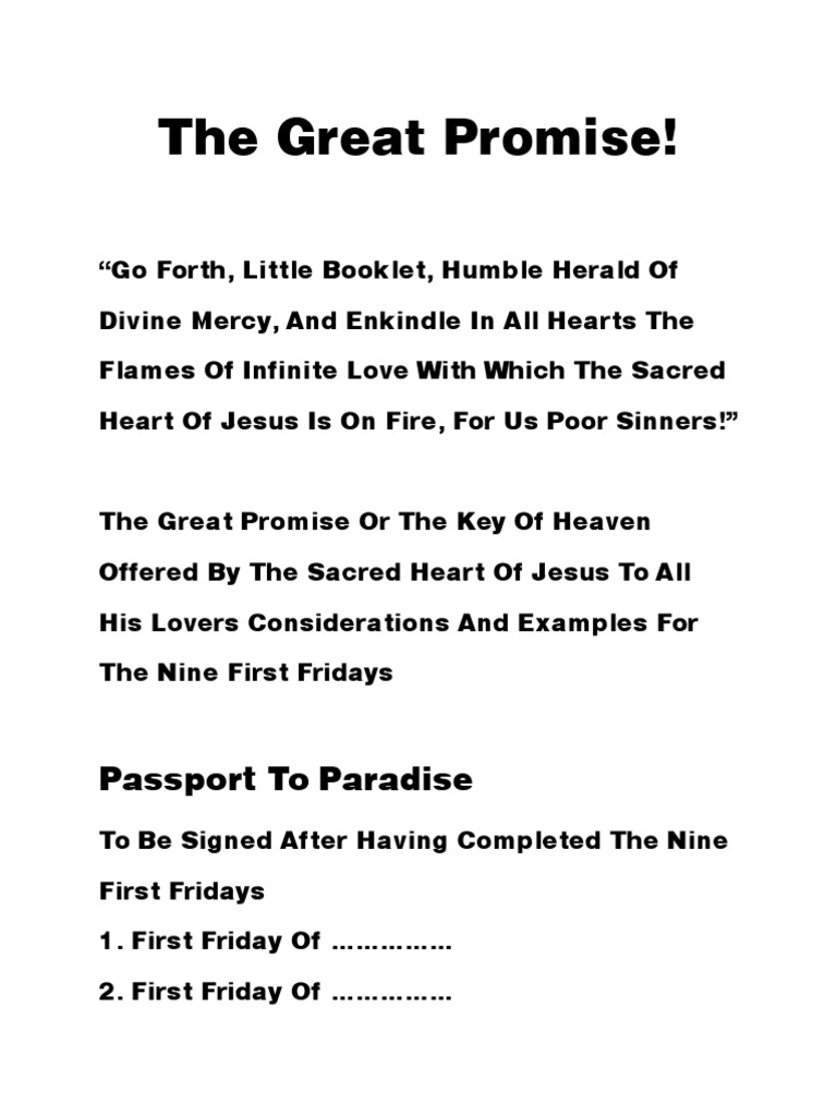 The Great Promise | PDF | Grace In Christianity | Penance