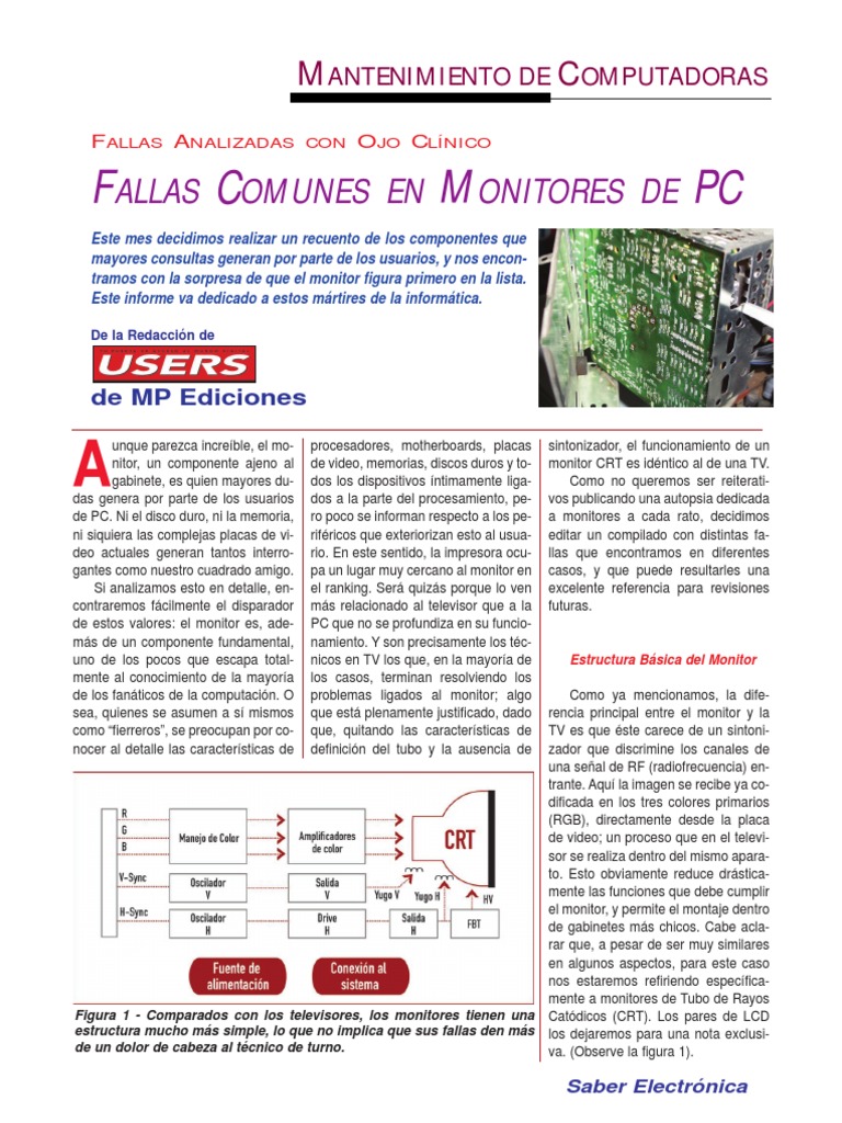 fallas comunes monitores | Monitor de computadora | Televisión