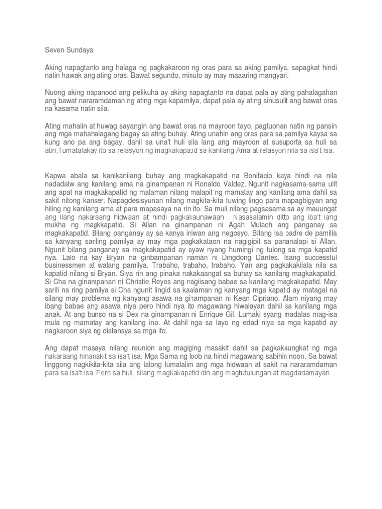 Seven Sundays | PDF