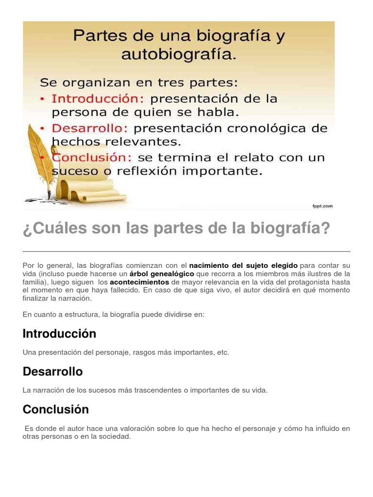 Estructura de una Biografía | PDF