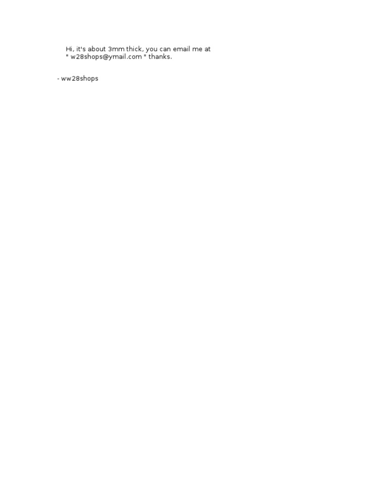 3mm Thick Material Inquiry | PDF
