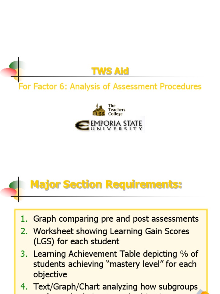 Analysis of Student Assessment Data and Learning Outcomes for a Secondary Classroom | PDF ...