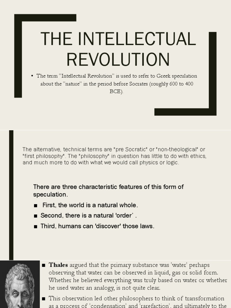 The Intellectual Revolution Explained | PDF | Matter | Academic ...