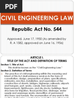 R.A. 544 Civil Engineering Law | PDF | Engineer | Civil Engineering