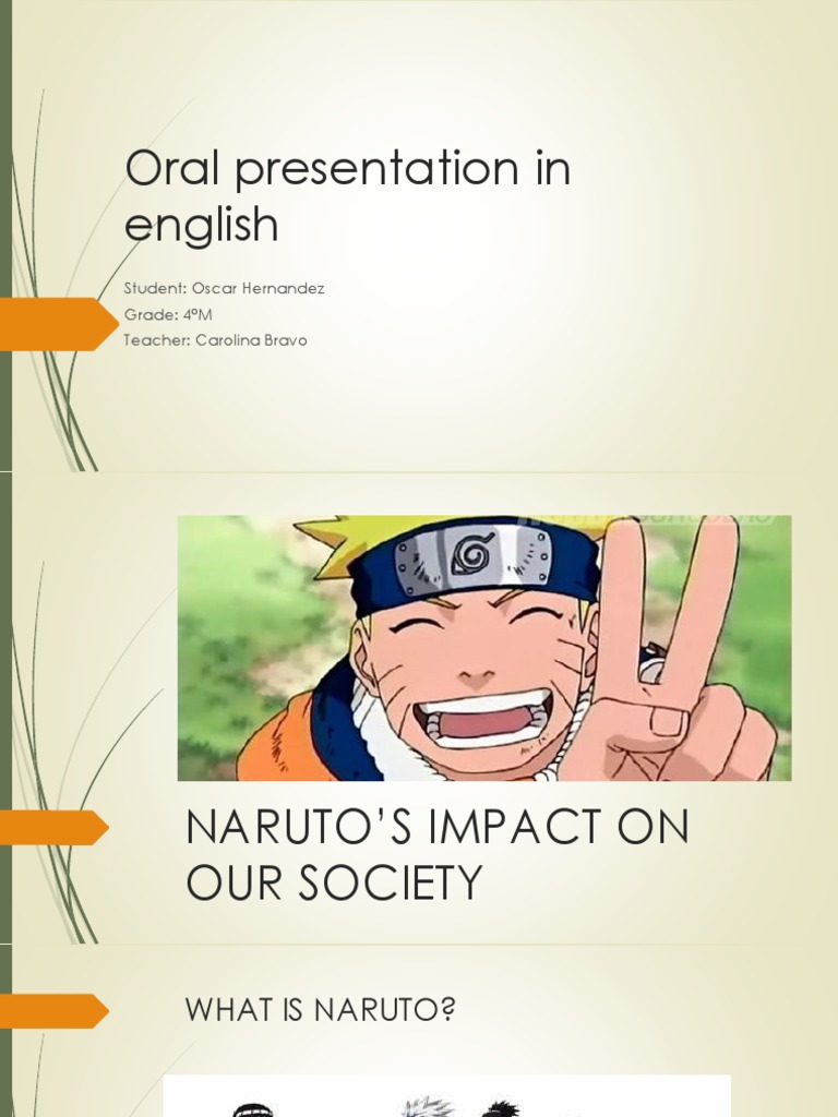 Oral Presentation in English: Student: Oscar Hernandez Grade: 4°M ...
