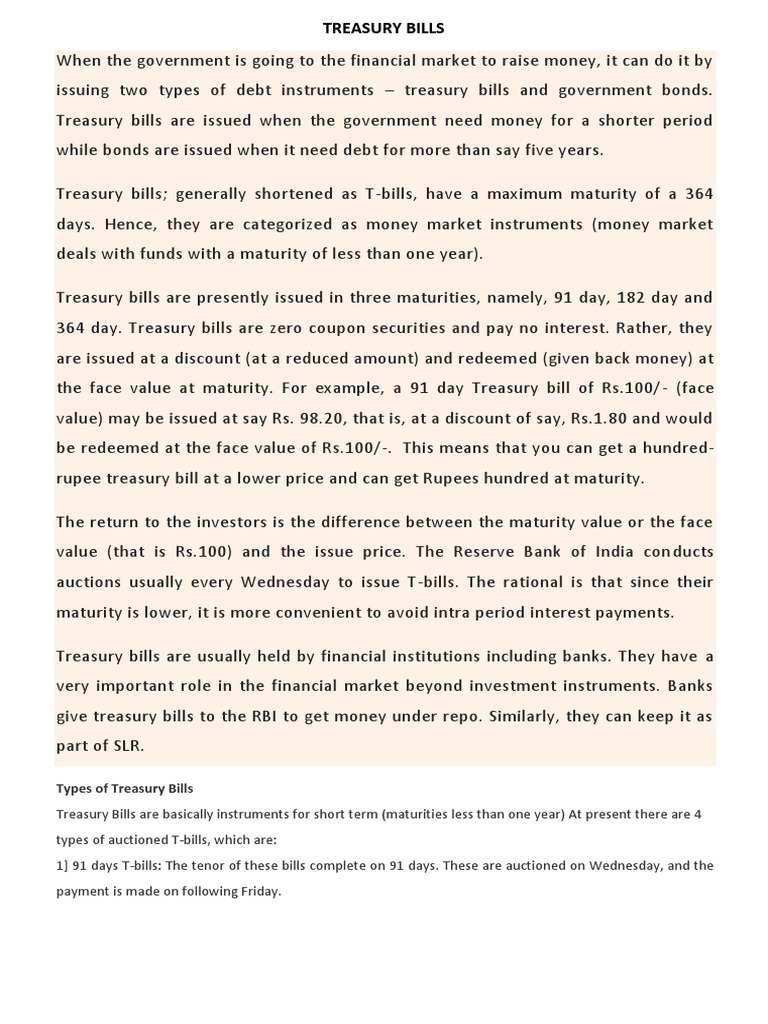 Indian Treasury Bills