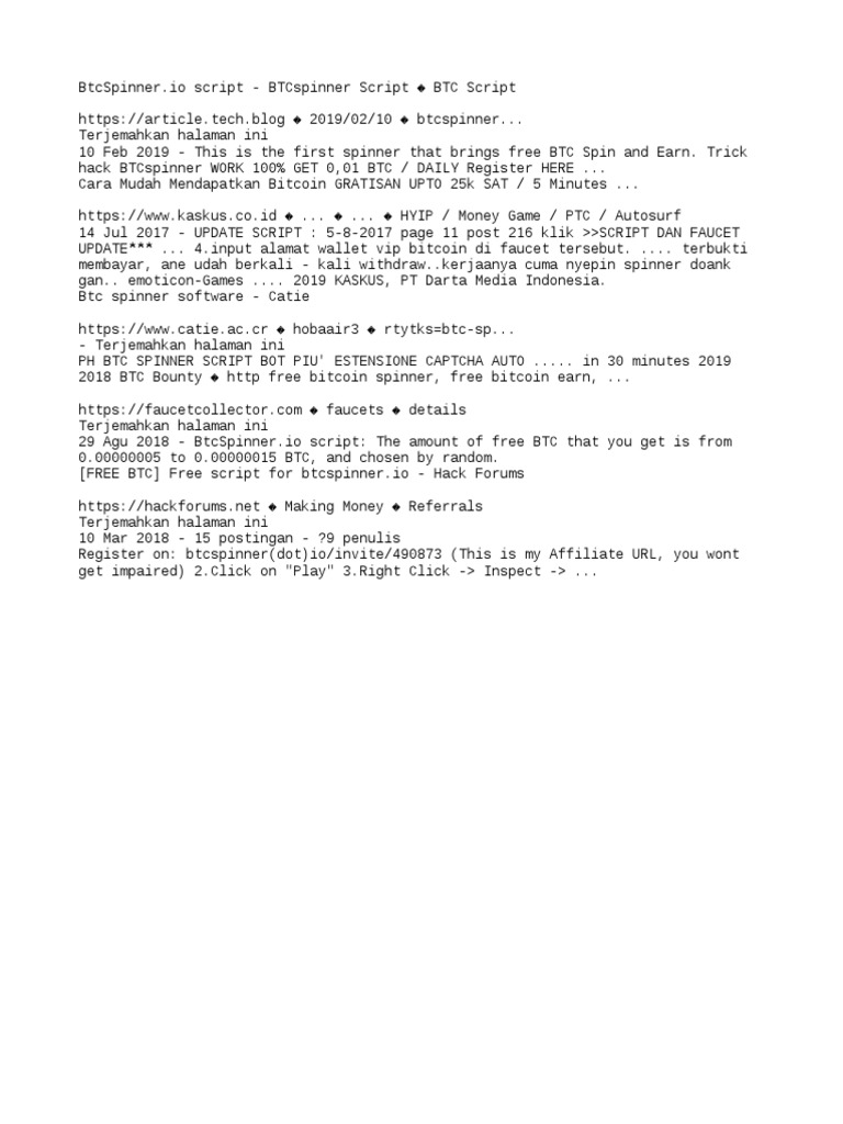 Free BTC Spinner Script Guide | PDF | Finance & Money Management | Games & Activities