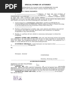 Sample SPA For LTO | PDF | Power Of Attorney | Civil Law (Common Law)