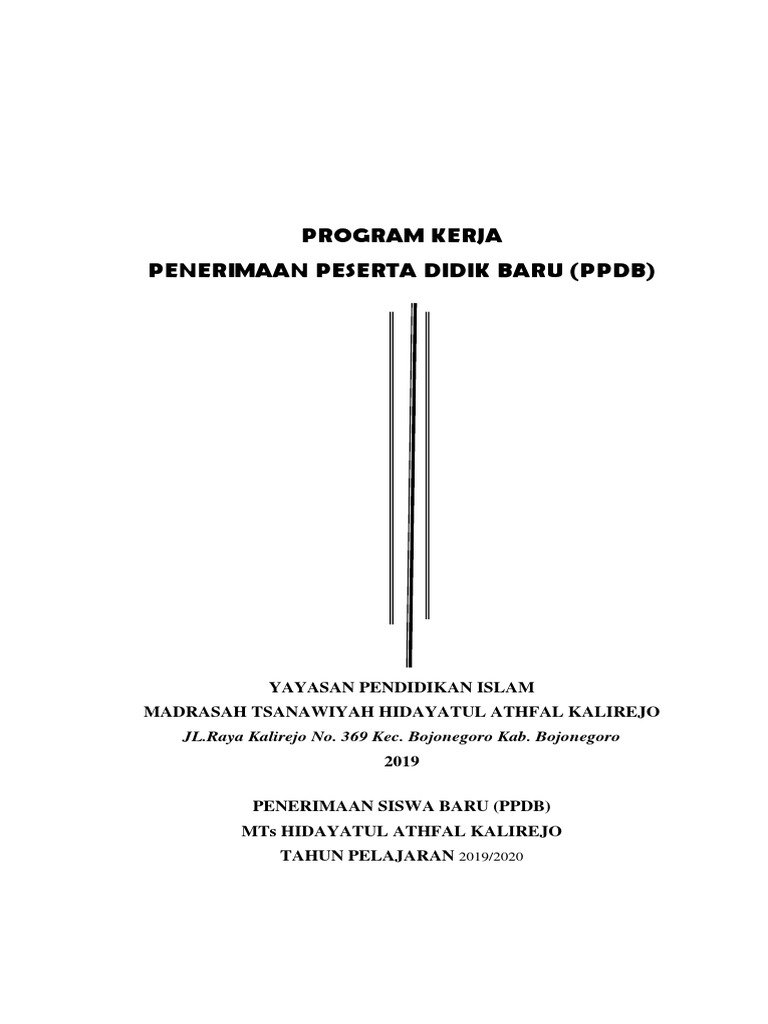 Program Kerja PPDB | PDF