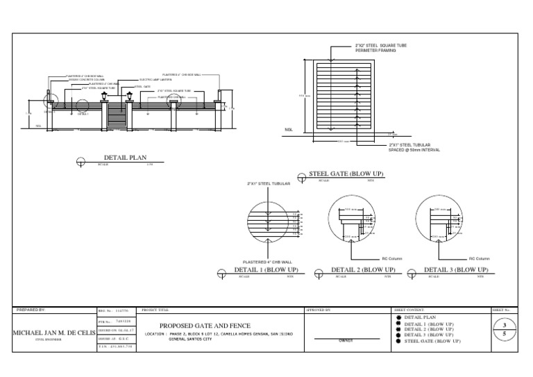 Construction of Gate-Layout3 | PDF | Wall | Structural Engineering