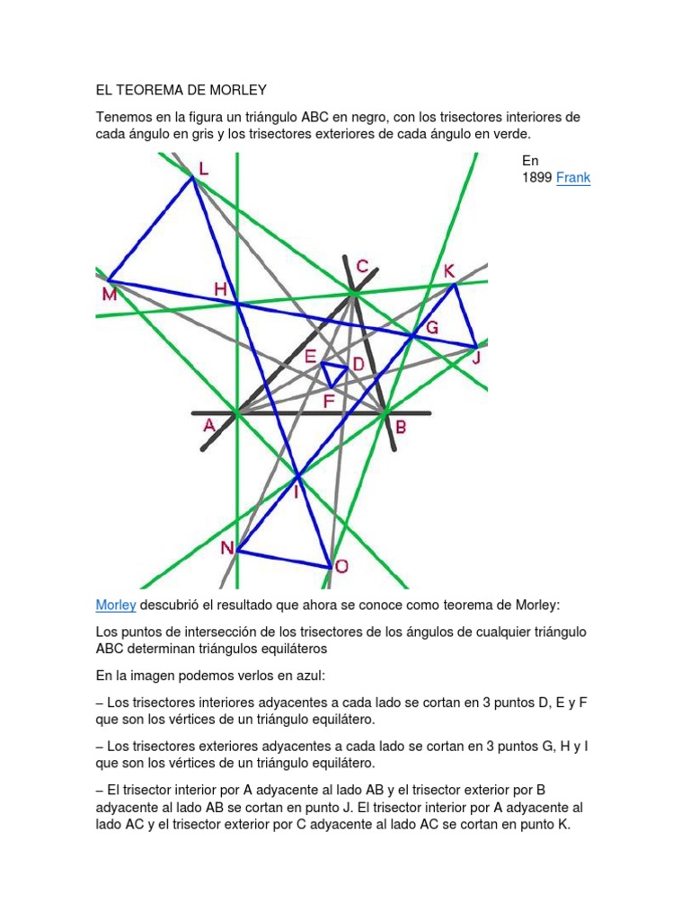 El Teorema de Morley | PDF | Triángulo | Formas geométricas