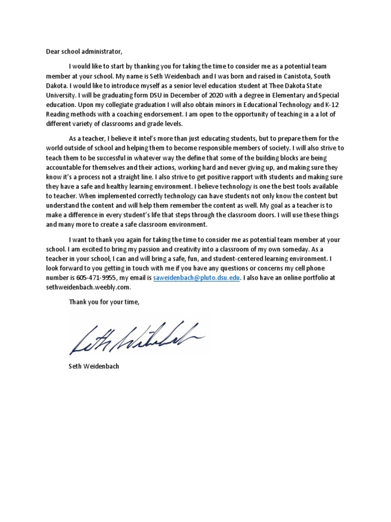 Indtroduction Letter | PDF