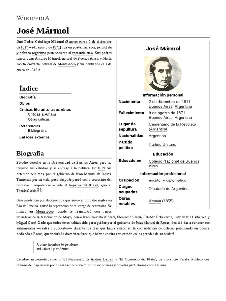 José Mármol | PDF | Poesía