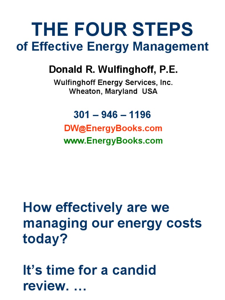 Four Steps to Effective Energy Management | PDF | Audit | Energy Management