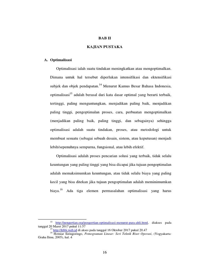Definisi dan Tujuan Optimalisasi | PDF