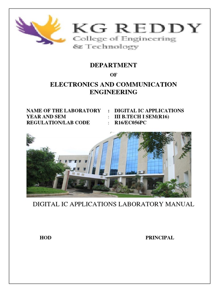 DICA Lab Manual PDF | PDF | Engineering | Digital Electronics