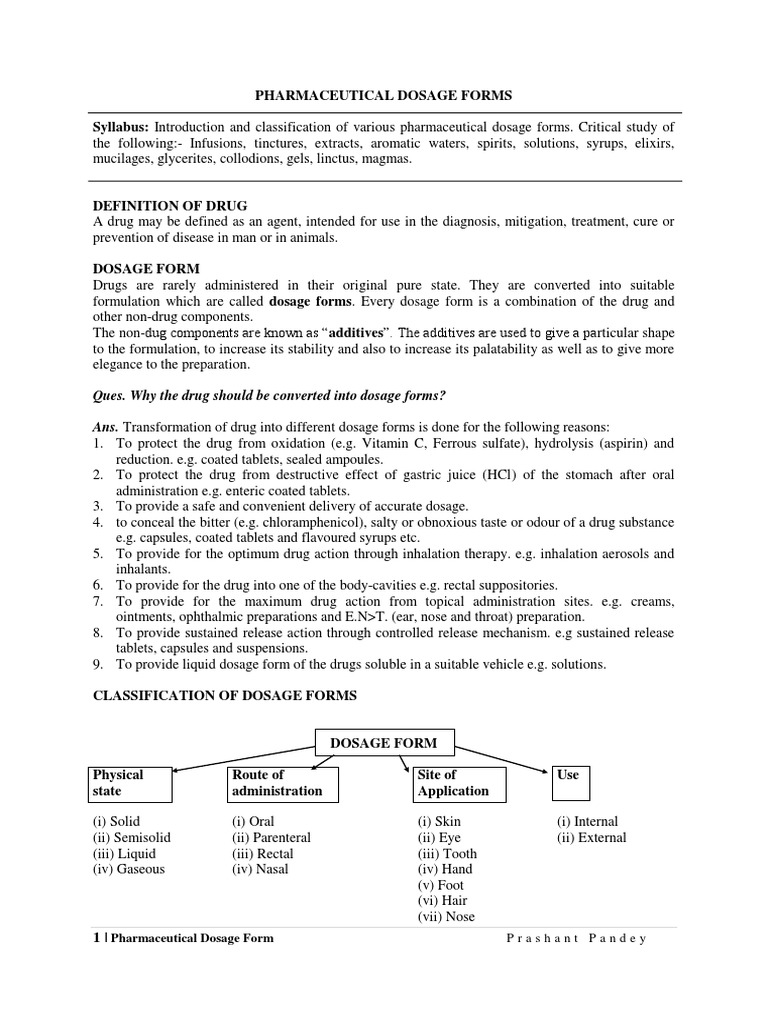 Pharmaceutical Dosage Forms PDF | PDF | Topical Medication | Tablet ...