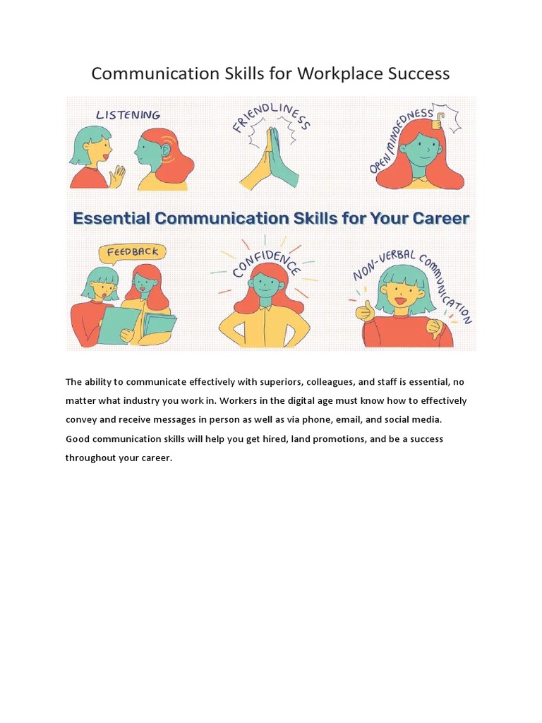Communication Skills For Workplace Success1 | PDF | Nonverbal Communication | Action (Philosophy)