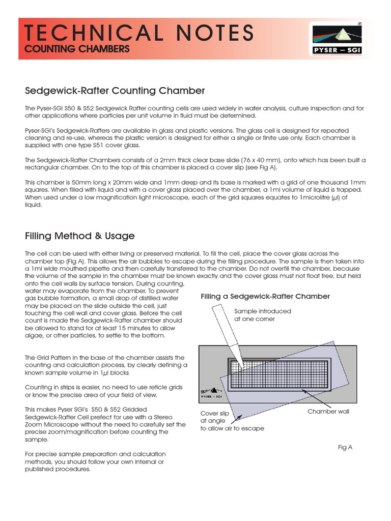 Sedgewick-Rafter Counting Chamber Guide | PDF | Natural Philosophy | Optics