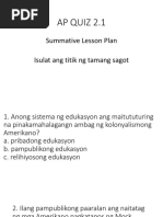 Araling Panlipunan: Quarter 1: Week 5 Learning Activity Sheets | PDF