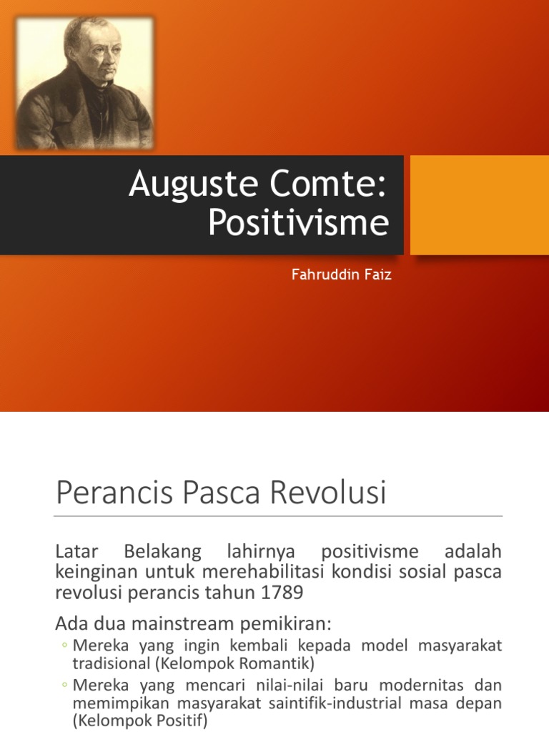 Positivisme Auguste Comte | PDF